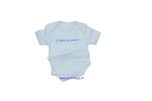 Body bébé garçon manches courtes avec message l doudou.paris